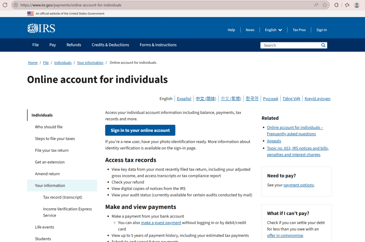 How To Pull Your IRS Transcripts - BSH Accounting